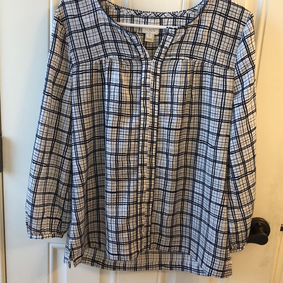 J. Crew Factory | Tops | J Crew Factory Dress Long Sleeve Blouse Top | Poshmark